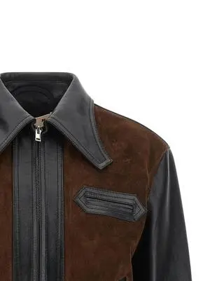 Marni Leather And Suede Jacket - Black