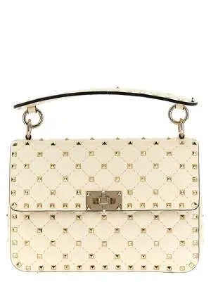 Valentino Garavani Rockstud Spike Shoulder Bag - White