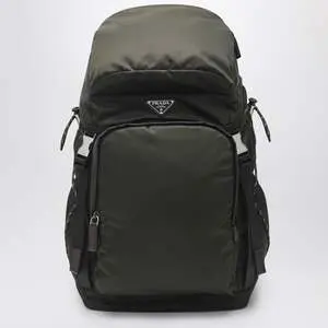 Prada Camouflage Re-nylon And Leather Speedrock Backpack - Green