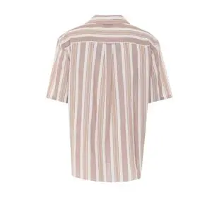 Saint Laurent Cassandre Striped Short Sleeves Shirt - Cream