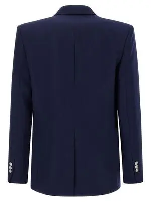 Balmain Grain De Poudre Blazer - Blue