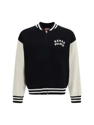 Kenzo Emblem Varsity Cardigan - Black
