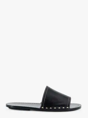 TOTEME Leather Sandals - Black