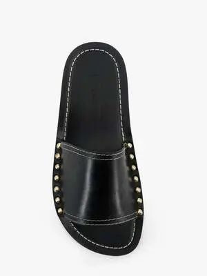 TOTEME Leather Sandals - Black