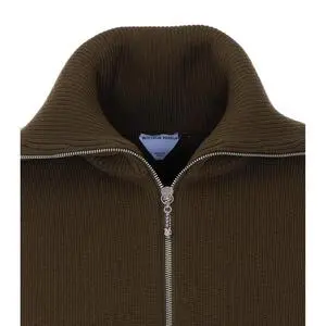 Bottega Veneta Wool And Cotton Zip Up Cardigan - Green