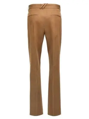 Burberry Marine Serre Straight Leg Trousers - Cream