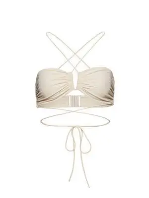 Magda Butrym Bandeau Bikini Top - Cream