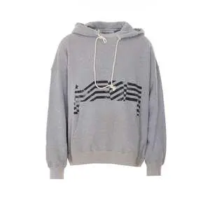 GOLDEN GOOSE Journey Hoodie With Flag Print - Gray