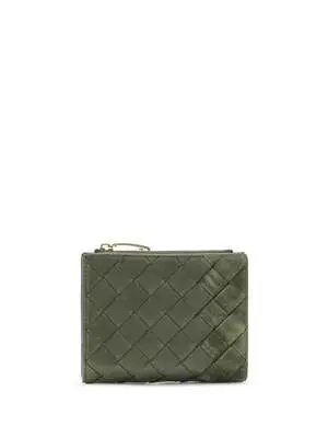 Bottega Veneta Bifold Intrecciato Wallet - Green
