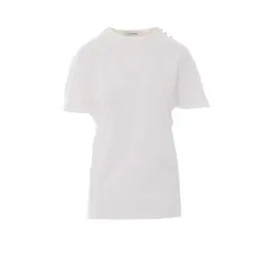 LANVIN Cape-effect T-shirt In Cotton And Silk - White