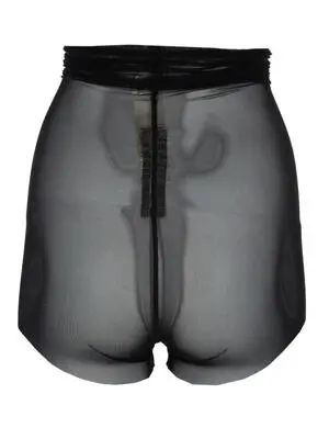 Rick Owens Semi-transparent High-waisted Shorts - Black
