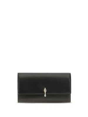 CHRISTIAN LOUBOUTIN Bettina Leather Wallet With Chain - Black