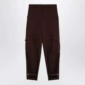 Moschino Wide Cargo Trousers - Brown