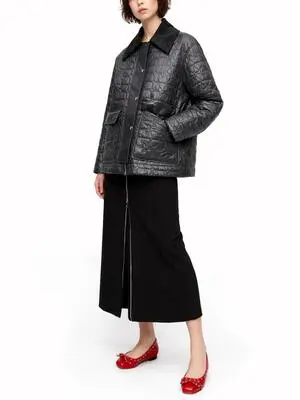GANNI Quilted Midi Jacket