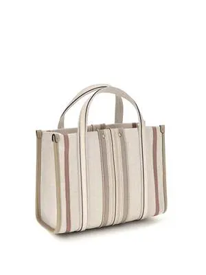 Chloé Small Woody Loop Canvas Tote Bag