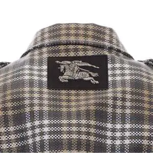 Burberry Logo Checked Trench Coat