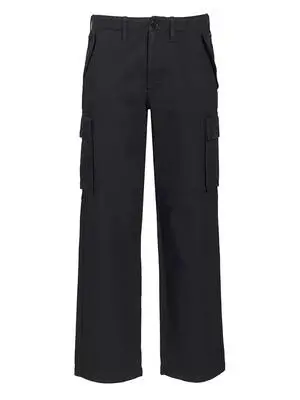 Burberry Cotton Twill Cargo Trousers - Blue