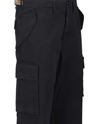 Burberry Cotton Twill Cargo Trousers - Blue