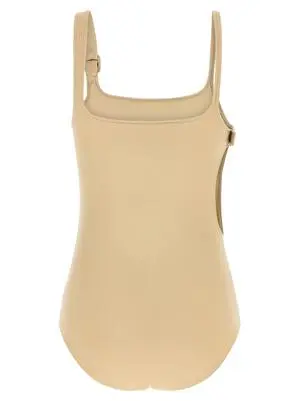 COURREGES Cut-out Bodysuit - Cream