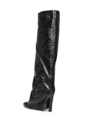 Attico Crackled Leather Leon High Boots - Multicolor