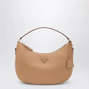 Prada Prada Light Brown Leather Shoulder Bag Women Cream