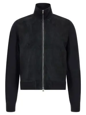 TOM FORD Two-material Cardigan - Blue