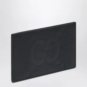 Gucci Card Holder With Large Gg - Black