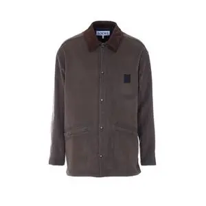 Loewe Anagram Patch Logo Overshirt - Brown