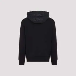 Moncler Quilted Panel Zip Up Hooded Sweatshirt