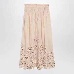 Zimmermann Wylie Colored Midi Skirt - Cream