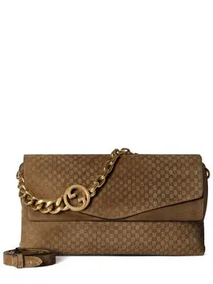 Gucci Calf Skin Bag With Chain Gg - Brown