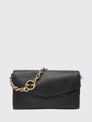 Gucci Embossed Gg Monogram Leather Bag - Black