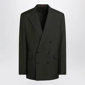 Gucci Military Double-breasted Jacket In Wool - Green