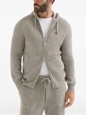 Brunello Cucinelli Logo Cashmere Hoodie