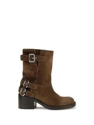 Chloé Dakota Boots In Suede - Brown