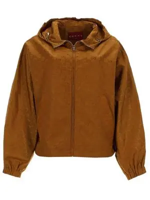 Gucci Gg Fabric Bomber Jacket - Brown