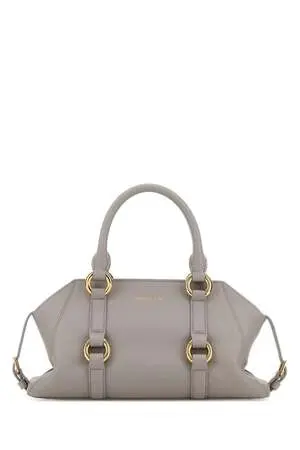 Alexander McQueen Grey Leather Small Farringdon Handbag - Gray