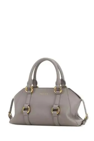 Alexander McQueen Grey Leather Small Farringdon Handbag