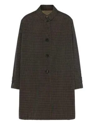 MAISON MARGIELA Buttoned Plaid Trench Coat - Green