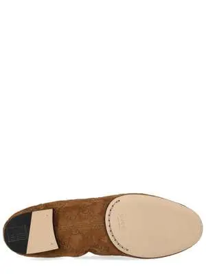 Gucci Gg Loafer With Clamp - Brown