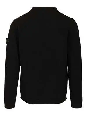 Stone Island Micro-stitch Cotton Sweater - Black