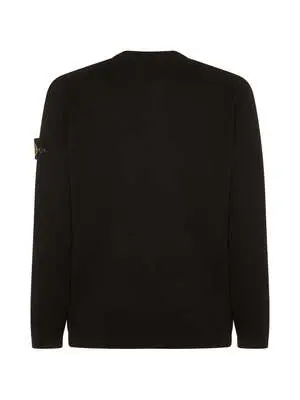 Stone Island Micro-stitch Cotton Sweater - Black