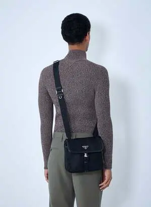Prada Re-nylon And Saffiano Leather Shoulder Bag