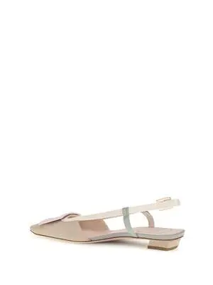 ROGER VIVIER Suede Belle Vivier Slingback Ballerinas