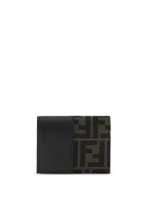 Fendi Ff Jacquard Card Holder - Brown