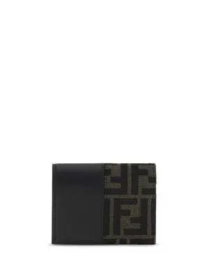 Fendi Ff Jacquard Card Holder - Brown