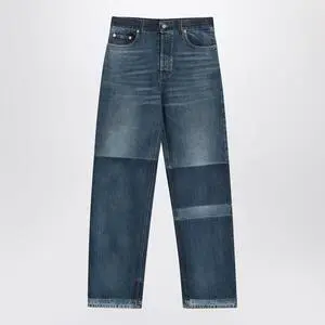 Gucci Two-tone Wide-leg Jeans With Stone-washed Treatment - Blue