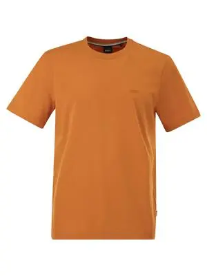 BOSS Cotton Jersey T-shirt With Logo - Orange