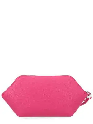 GANNI Logo Wristlet Pouch - Pink