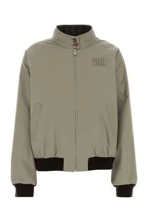 Miu Miu Dove Grey Cotton Blend Reversible Jacket - Gray